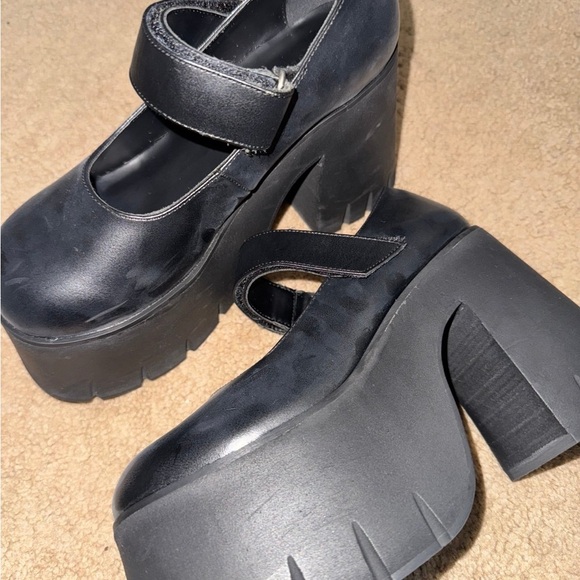 Current Mood | Shoes | Current Mood Black Platform Chunky Mary Janes ...